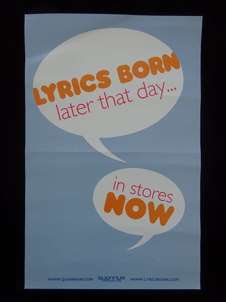Lyrics Born - Later That Day Release Poster – Spot Records
