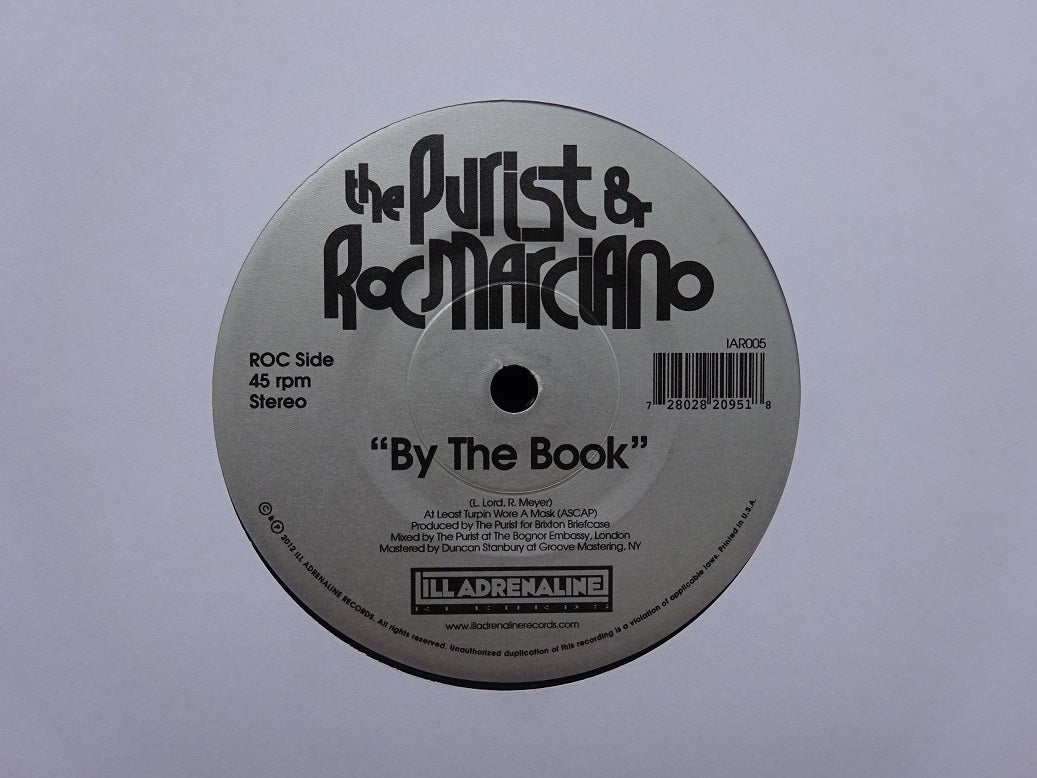 The Purist & Roc Marciano ‎– By The Book (7") – Spot Records